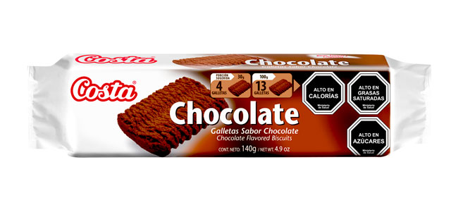 COSTA GALLETA CHOCOLATE 140 GR - Carozzi