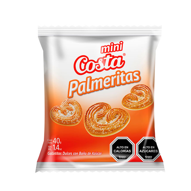 Costa Galleta Palmeritas 40 Gr Carozzi