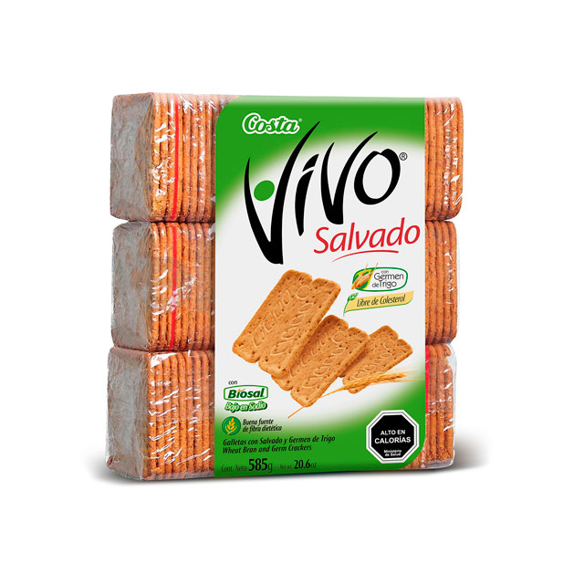 VIVO GALLETA SALVADO TRIPACK 585 GR - Carozzi